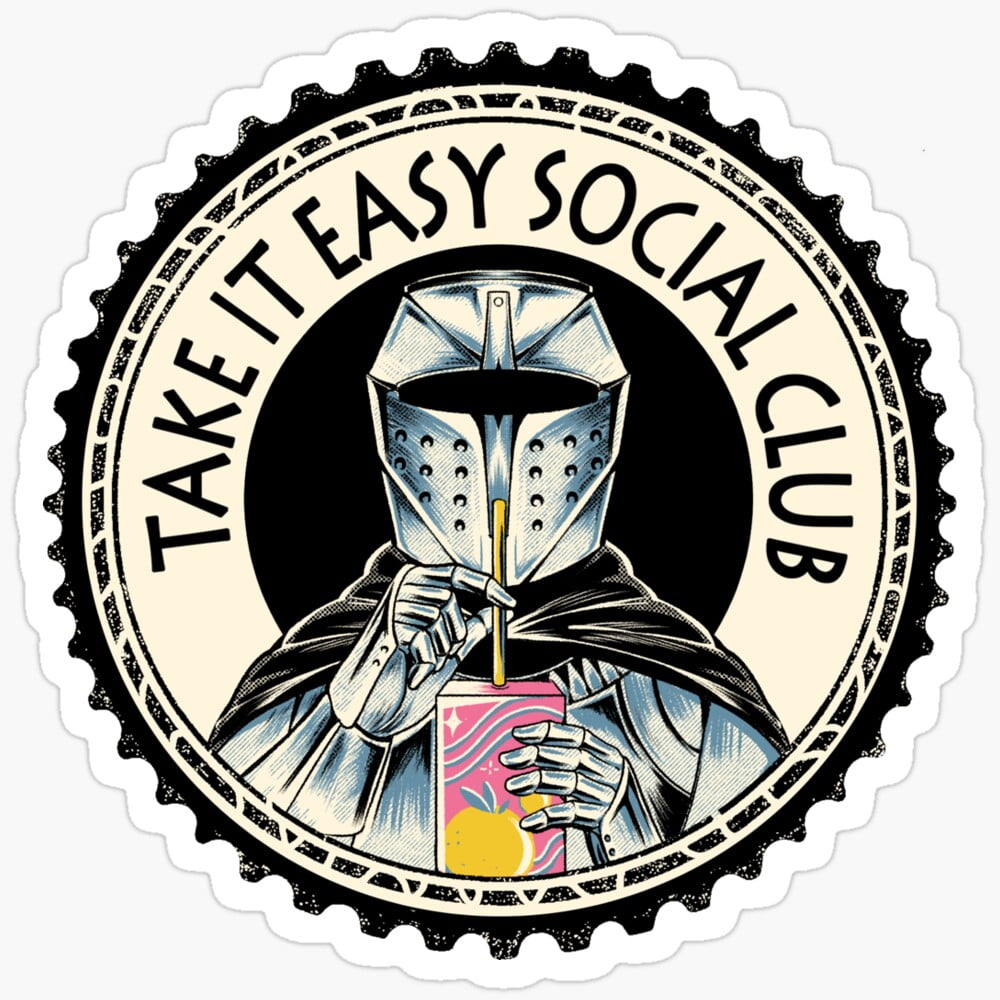 Chill Bro - Take It Easy Social Club Sticker Phone Decal Water Bottle ...