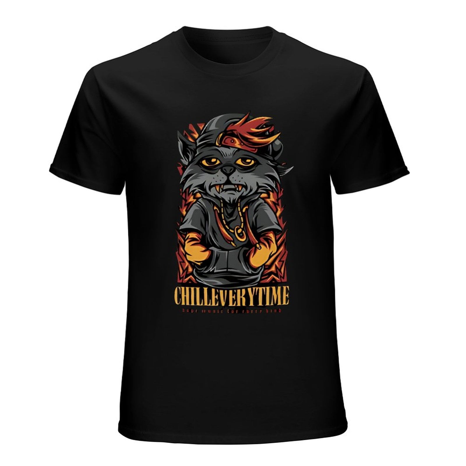 Chill Everytime Hiphop Style T-Shirt Men's Cool and Relaxed Hiphop Tee ...
