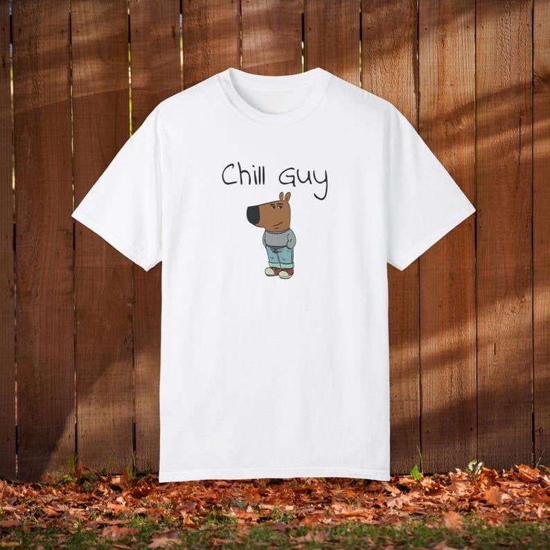Chill Guy Meme T Unisex Comfort Tee T Shirt, Color: Navy, Size: XL ...