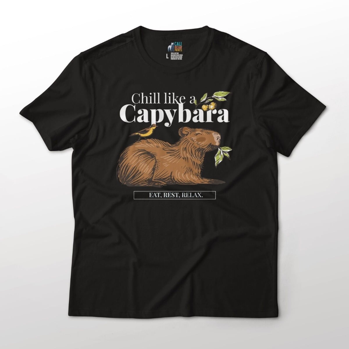Chill Like A Capybara Eat Rest Relax Cottage Core Animal Graphic T ...
