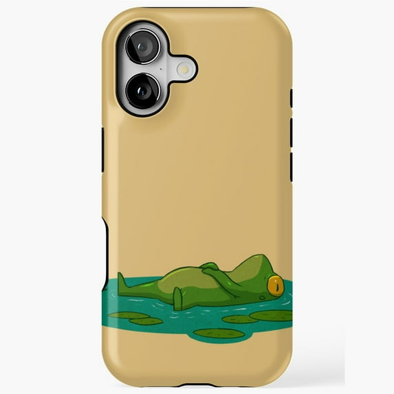 Chill Lilypad Mood Frog Whimsical Art Compatible Phone Case for iPhone ...