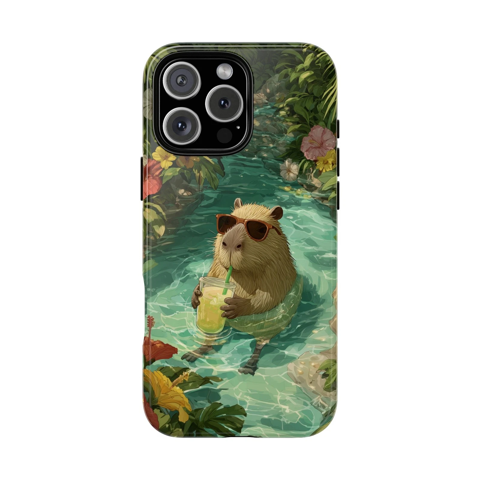 Chill Mood Funny Capybara Sunglasses Summer Vibe for iPhone 17 16 15 14 ...