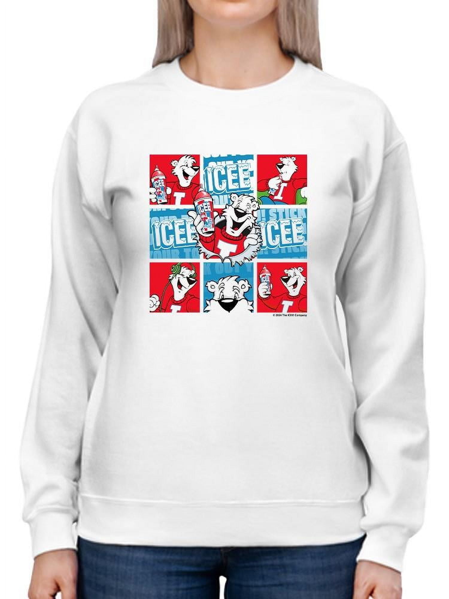 Chill Mosaic Vibes - ICEE Bear Collage Graphic Sweatshirt Women's ...