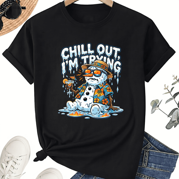 Chill Out In July Unisex T-Shirt For Christmas In July, Funny Summer ...