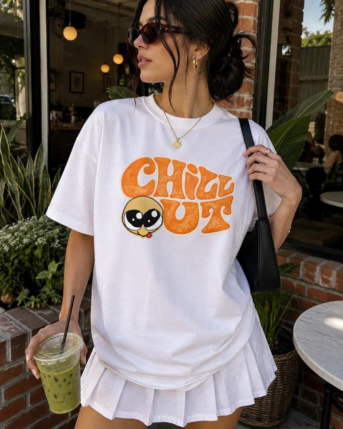 Chill Out Shirt, Funny Graphic Tee, Retro Gen Z Tshirt, Cute Emoji ...