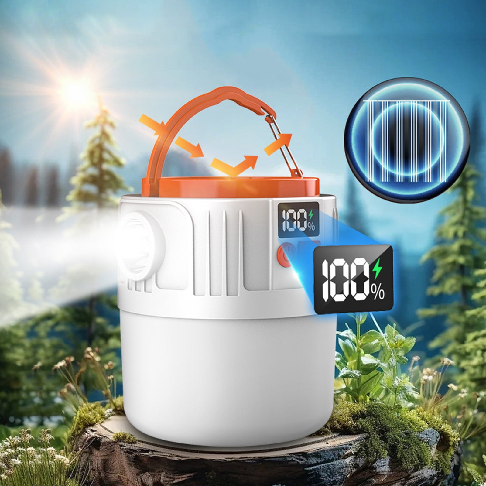 Solar Outdoor Camping Lights, Long Life Rechargeable, Tent Ambiance ...