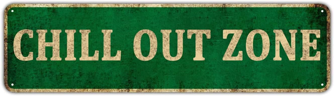 Chill Out Zone - Man Woman Cave Shed Summerhouse Sign Hot Tub Home Wall ...