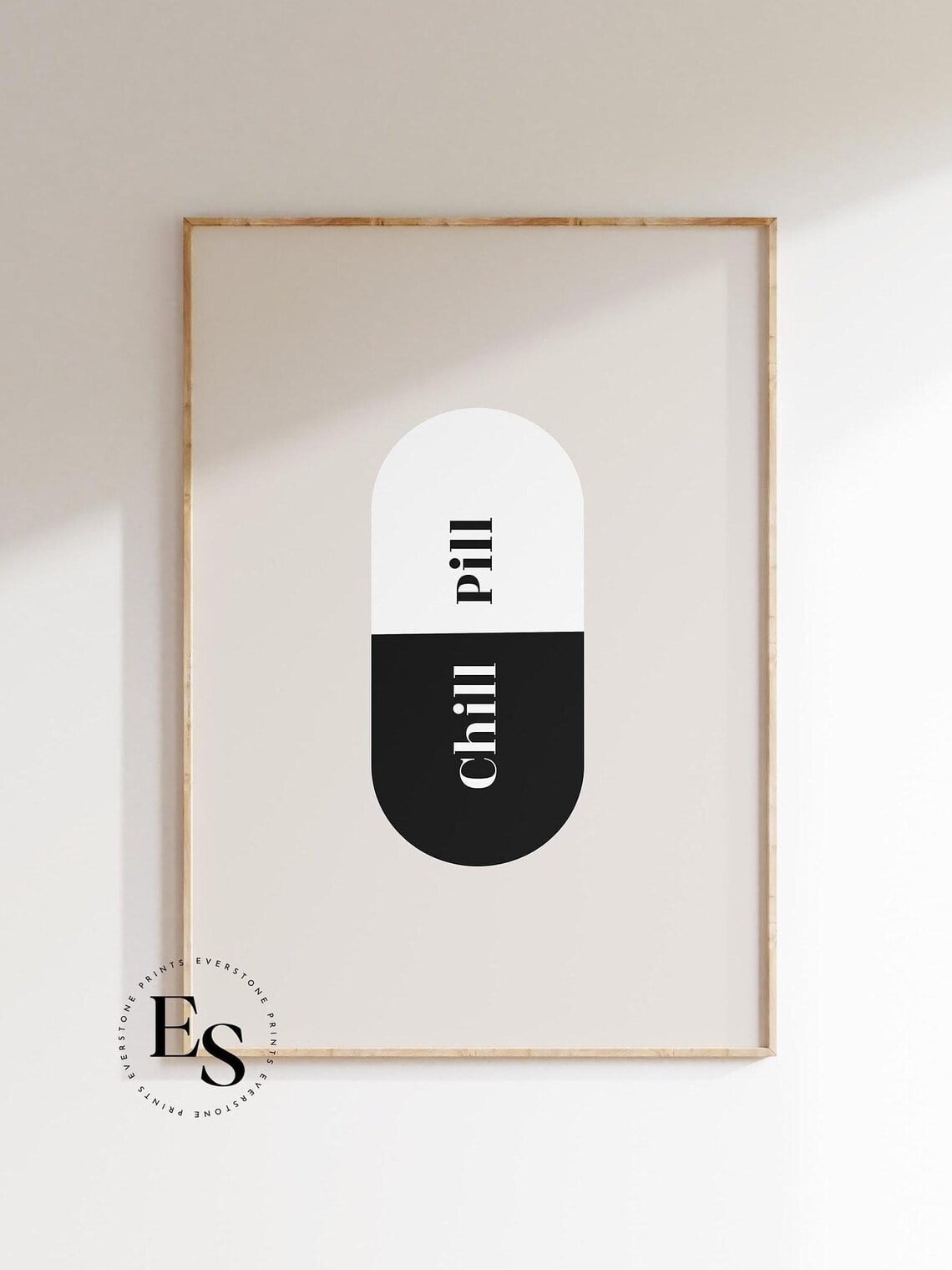 Chill Pill Poster, Quote Print, Inspirational Quote, Quote, Typography ...