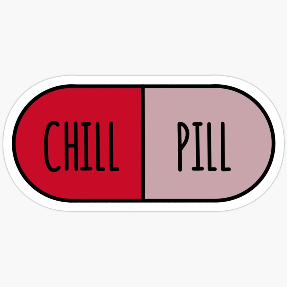 Chill Pill Sticker Phone Decal Water Bottle Stickers Car Decals, Laptop ...