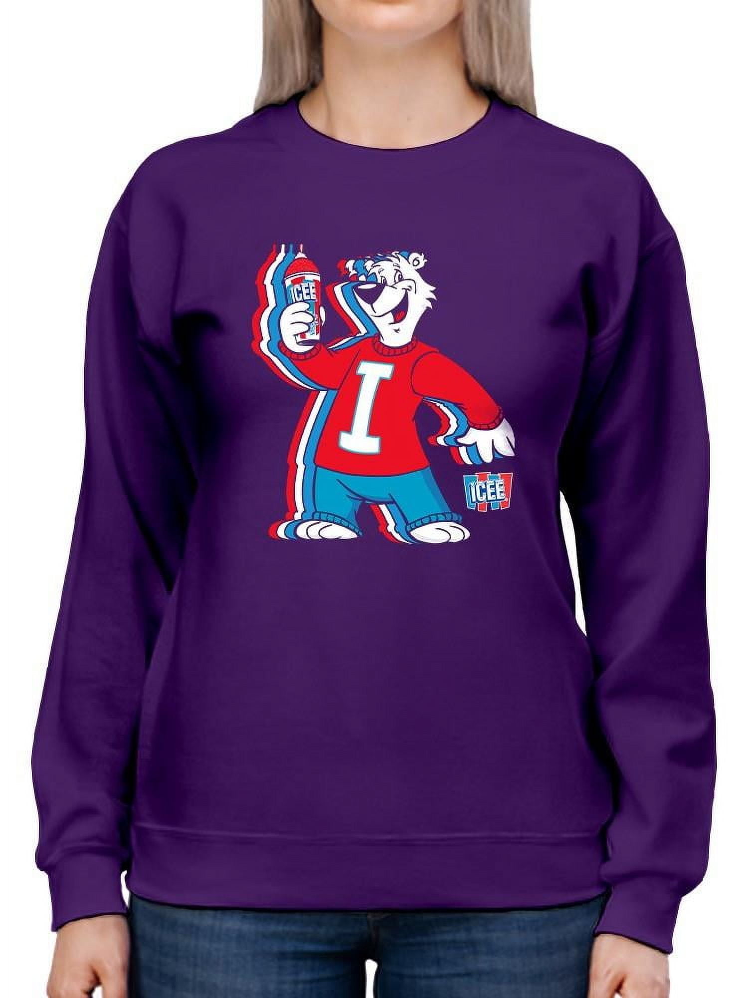 Chill Polar-Bear Graphic - Fun ICEE Retro Style Sweatshirt Women's ...