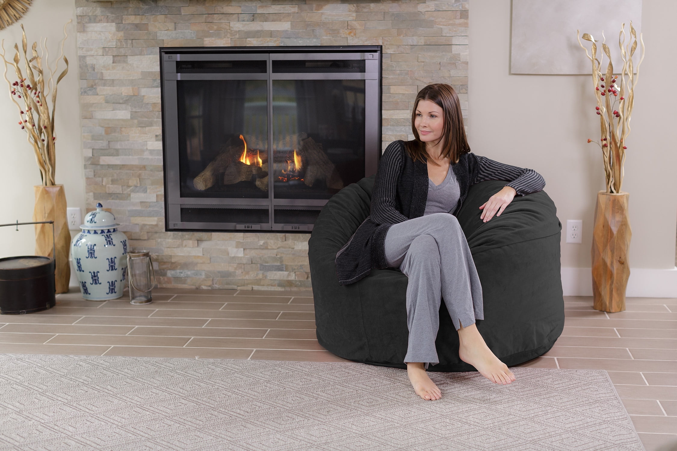 Chill sack bean bag chair huge memory foam furniture bag and large lounger store
