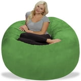 Chill Sack Bean Bag Chair, 5 ft Lime, Microsuede Cover, Memory Foam ...