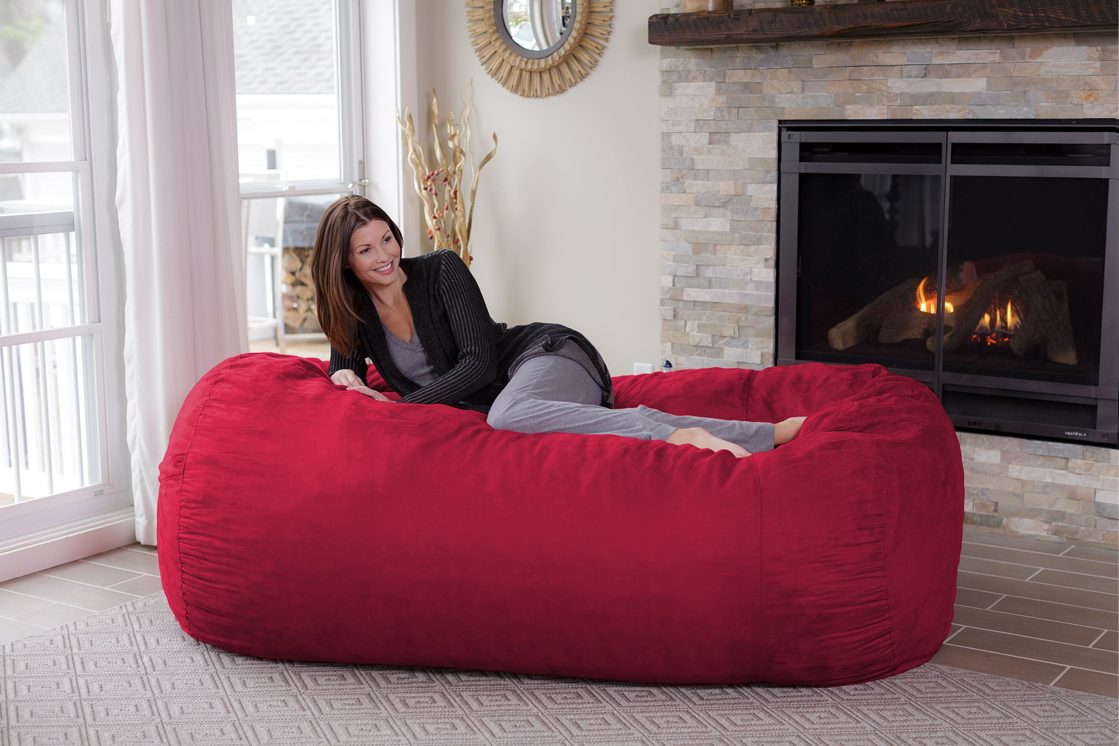 Free Shipping! Chill Sack Huge Bean Bag Chair, Memory Foam Lounger ...