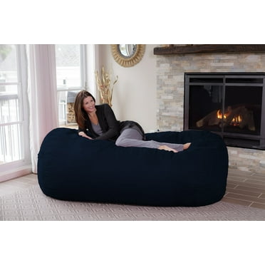 Chill Sack Bean Bag Pillow, Memory Foam Lounger with Microsuede Cover ...