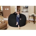 Free Shipping! Chill Sack Bean Bag Chair 6 ft Black Microsuede Cover ...