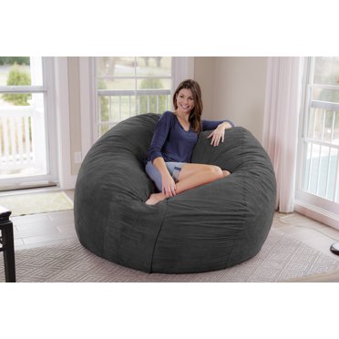 Chill Sack Bean Bag Chair, Memory Foam Lounger with Microsuede Cover ...