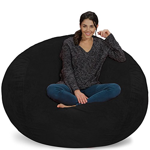 Chill Sack Chair: Giant 5' Memory Foam Furniture Bean Bag Big Sofa with ...