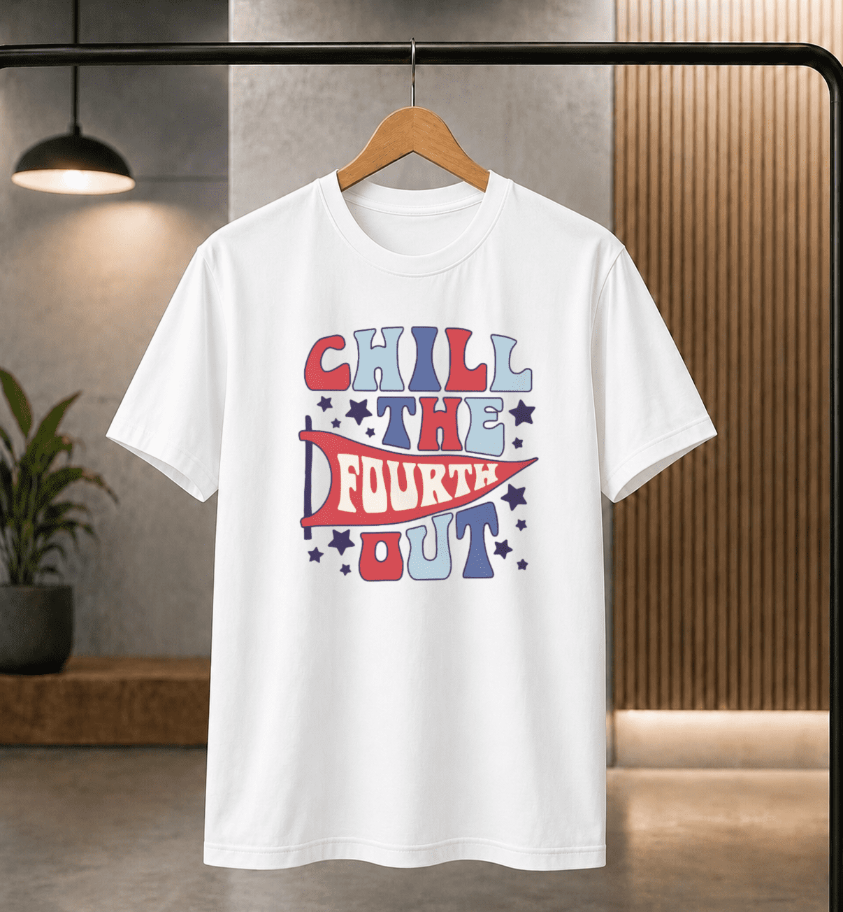 Chill The Fourth Out Classic Festive Patriotic 4th Unisex T-Shirt, S ...