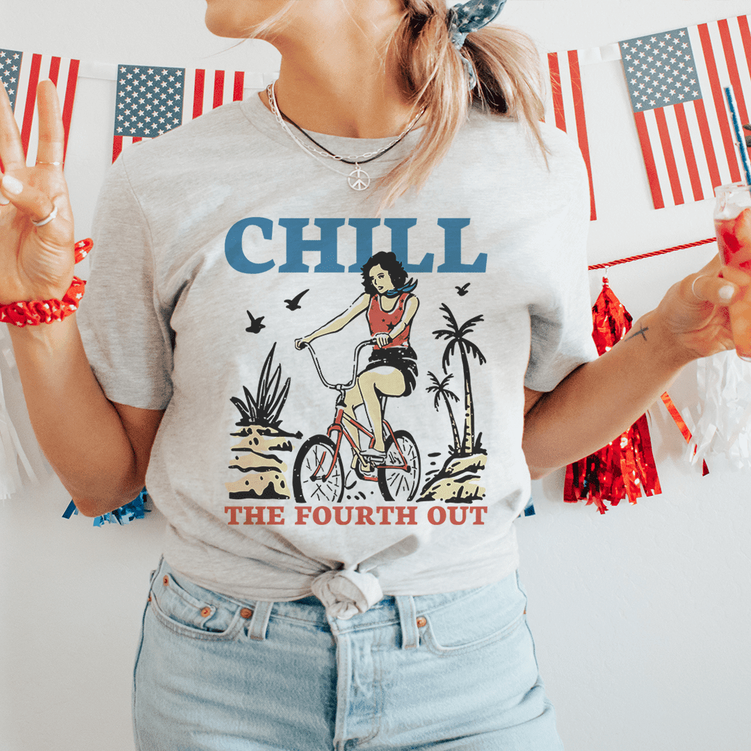 Chill The Fourth Out Tee Athletic Heather S Peachy Sunday T-Shirt ...