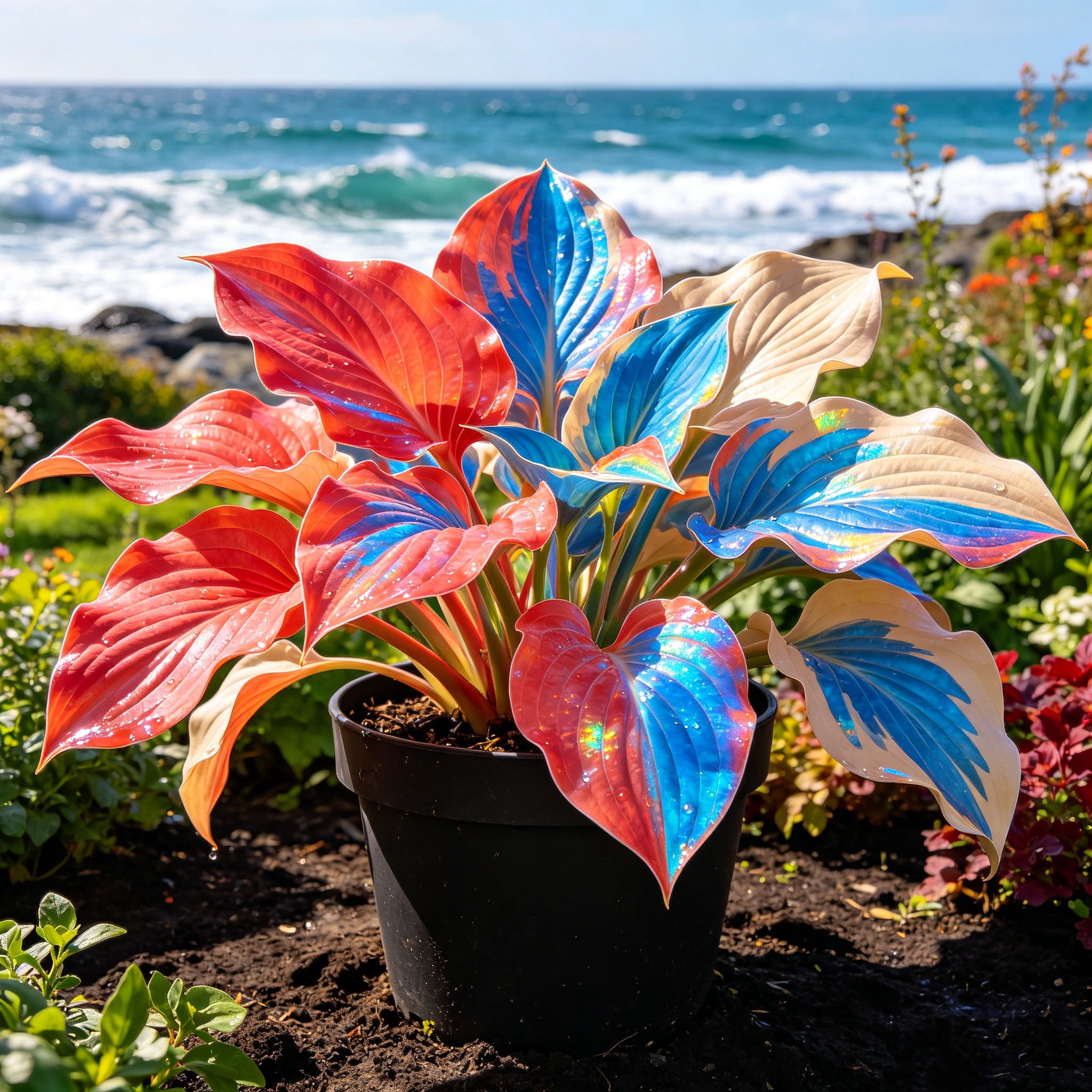 Chill Tolerant Perennial Hosta Mix – Colorful Variegated Leaves ...