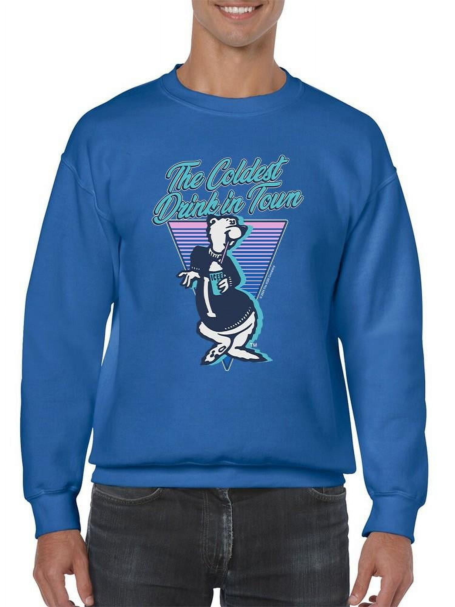 Chill Vibes Triangle - ICEE Retro Cool Bear Graphic Men's Sweatshirt - Walmart.com