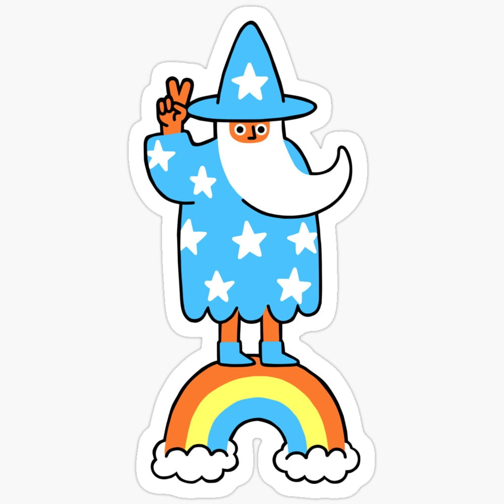 Chill Wizard Sticker Phone Decal Water Bottle Stickers Car Decals ...