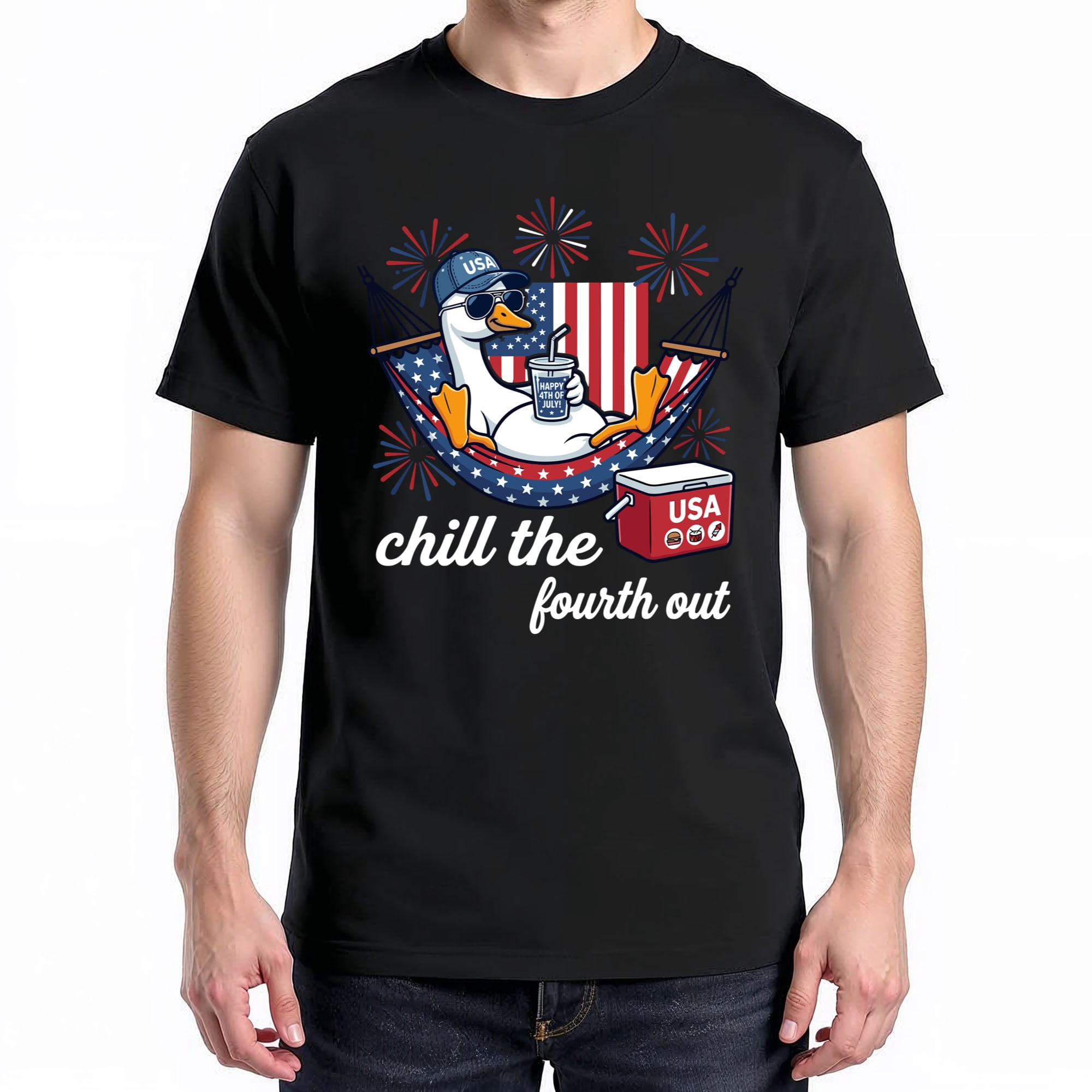Chill the Fourth Out, Goose 4th of July T-Shirt – Holiday Humor ...