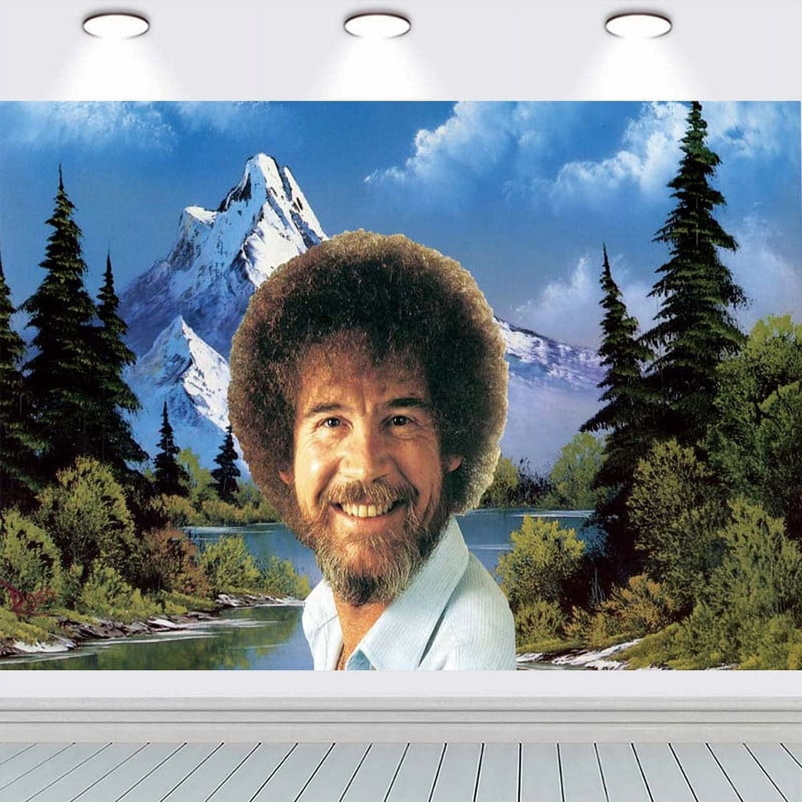 Chill with Bob Ross Party Supplies Taspestry Poster Banner Backdrop ...