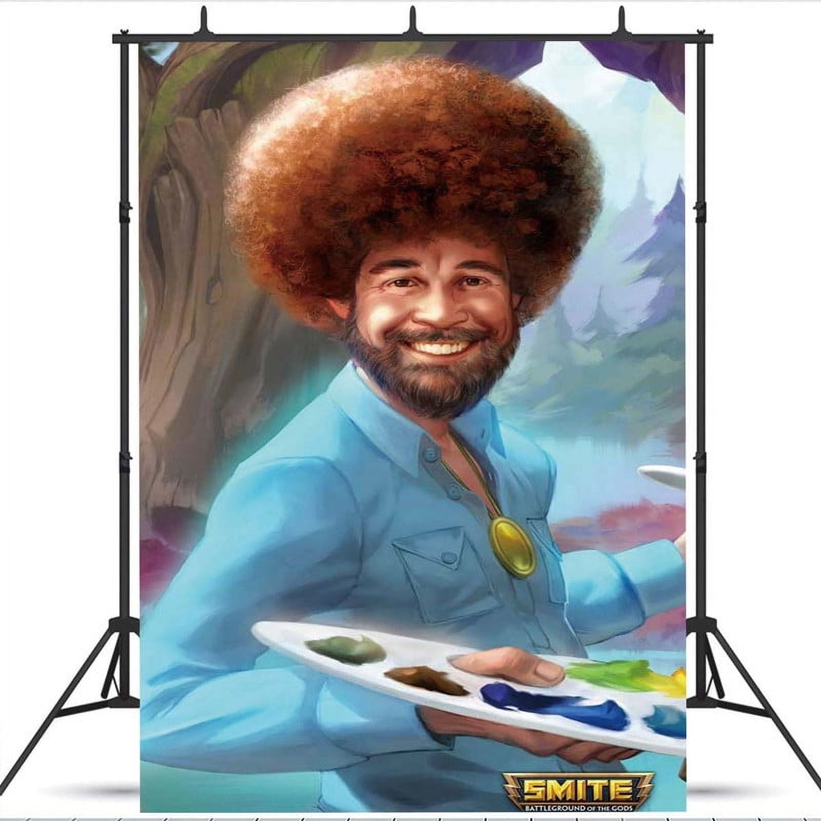 Chill with Bob Ross Taspestry Wall Decor Party Supplies Background ...