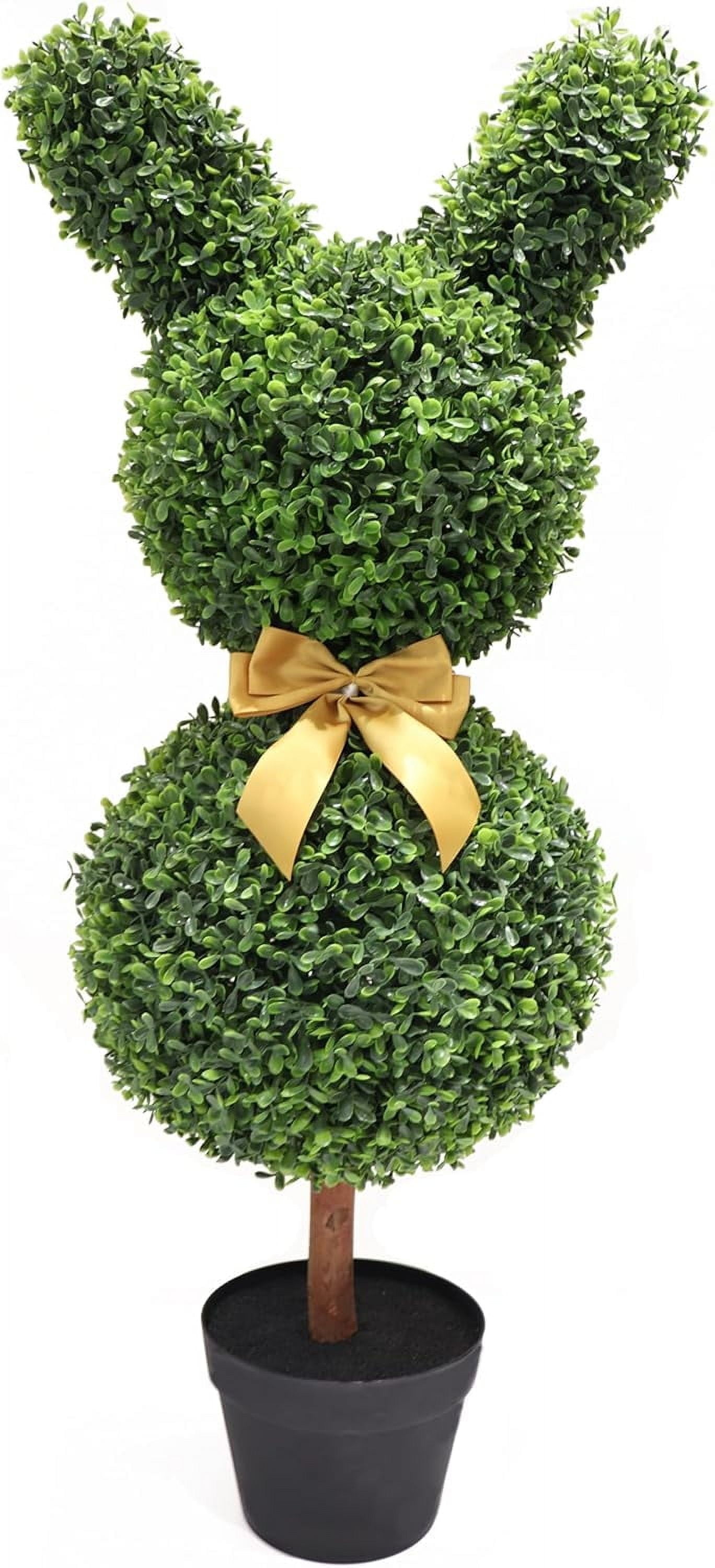ChillCheer 35 INCH Artificial Bunny-Shaped Bowknot Topiary Tree Rabbit ...