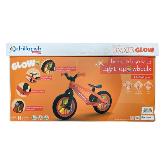 Chillafish BMXie Glow Lightweight Balance Bike for Kids & Toddlers with ...