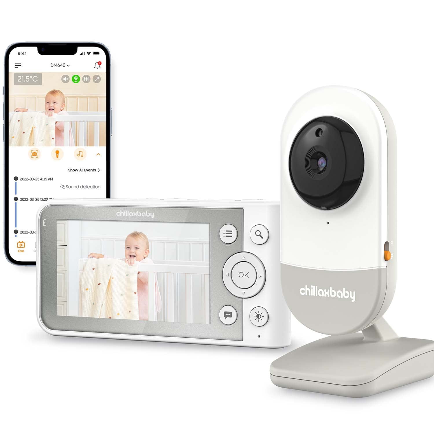 Chillax Daily Baby DM640 - WiFi Baby Monitor with Camera & Control Unit ...