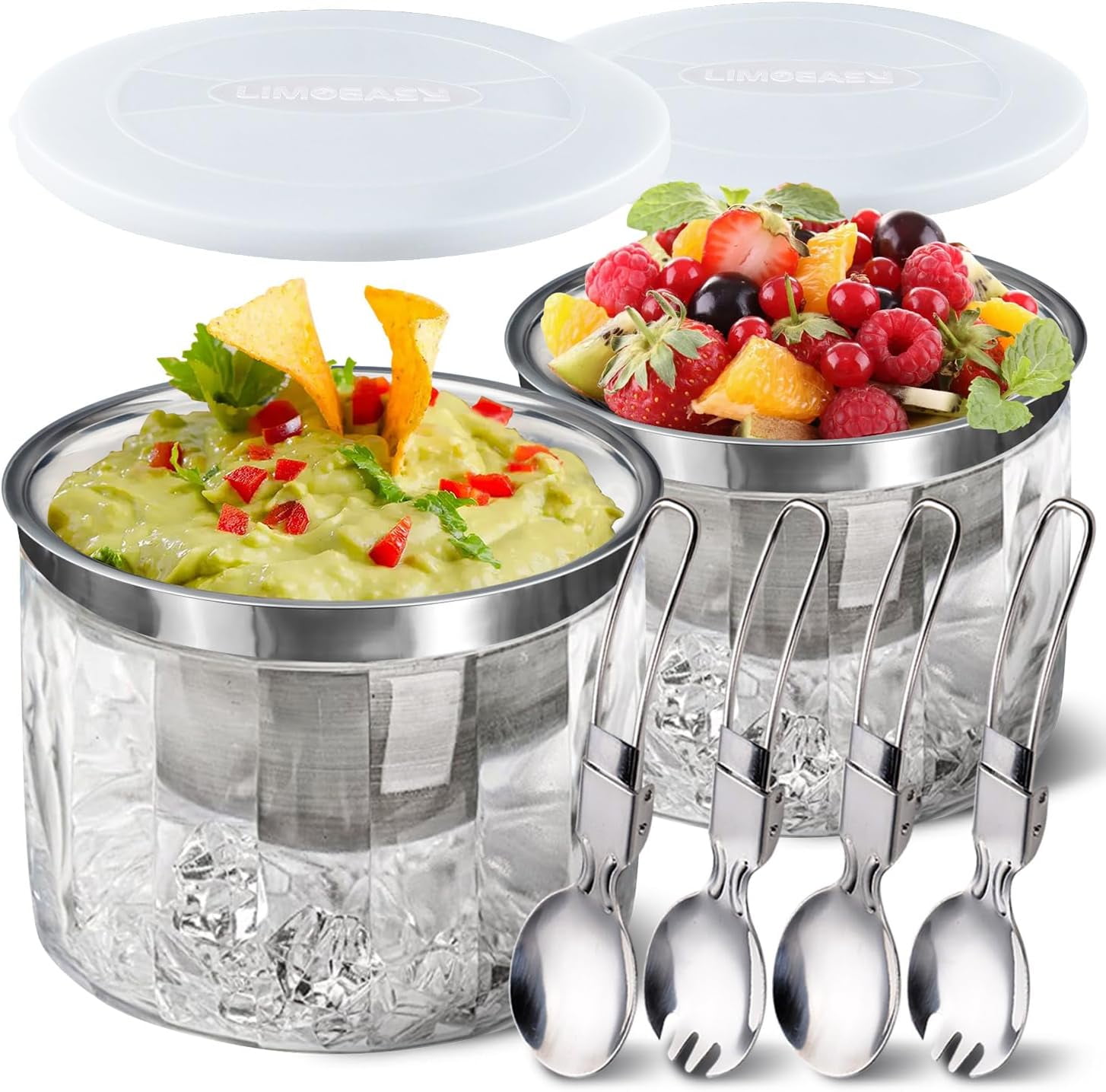 Chilled Condiment Server, Clear Garnish Tray with Lid for Bar for ...