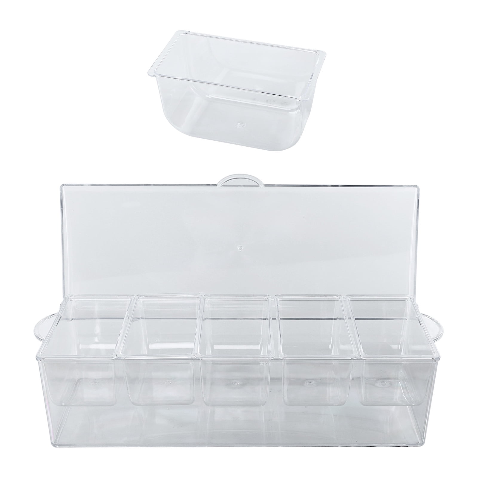 Chilled Condiment Server, Clear Garnish Tray With Lid For Bar For ...
