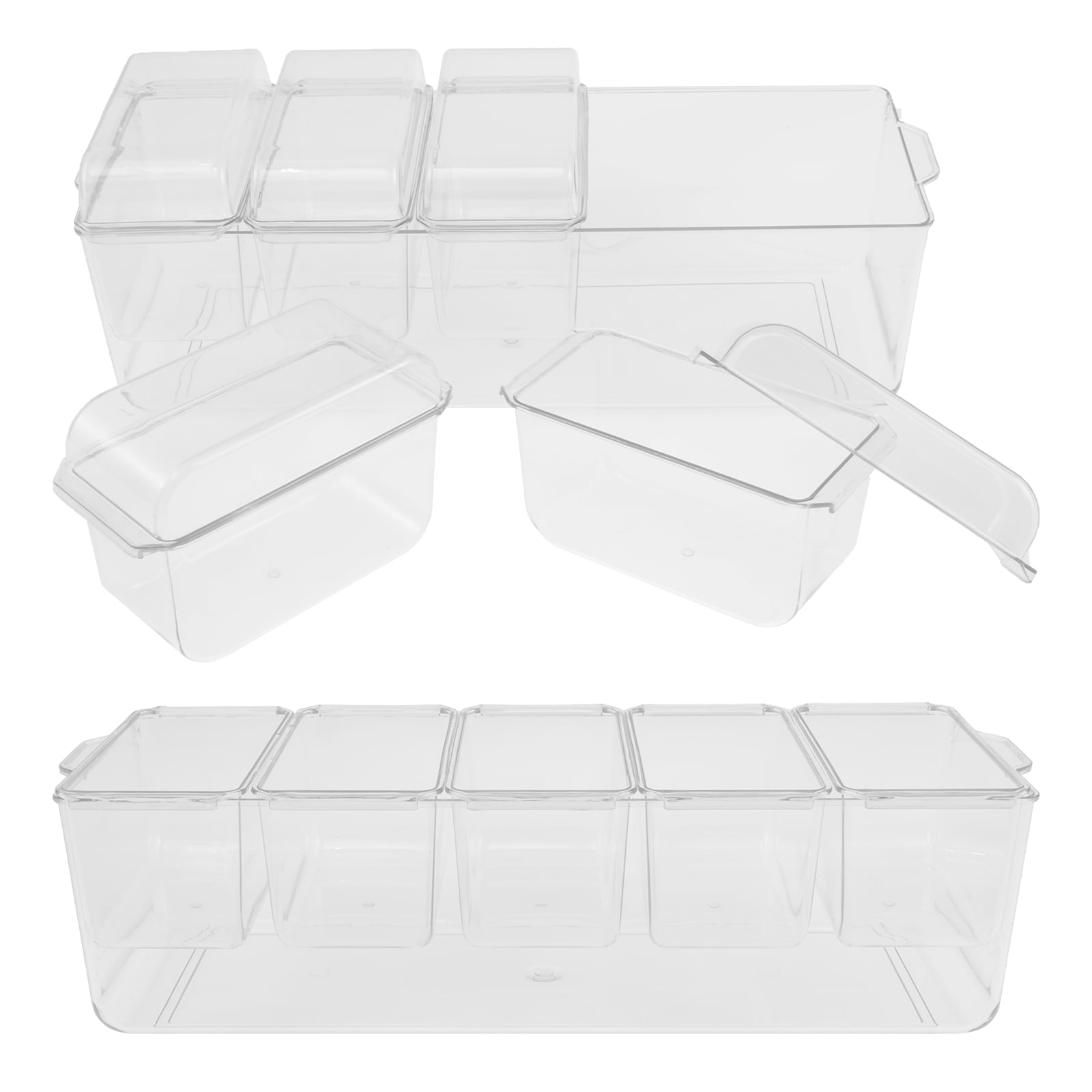 Chilled Condiment Server Ice Chilled Condiment Caddy with Lids 5 ...