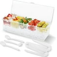 Chilled Condiment Server with 5 Compartments, Bar Condiment Organizer ...