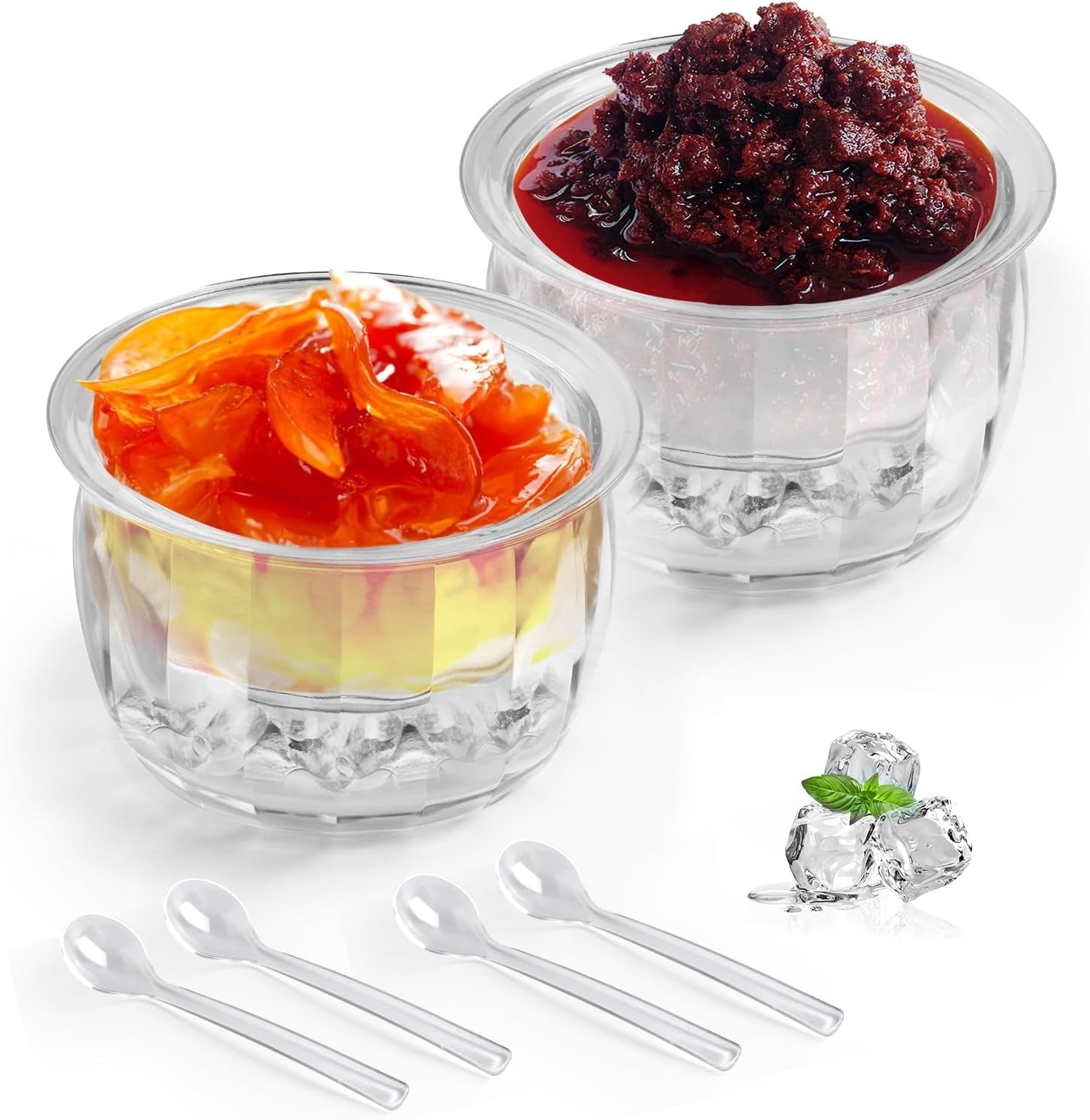 Chilled Dip Bowl,2 Packs Ice Chiller Bowl,Dip Holder with Ice,Chilled ...