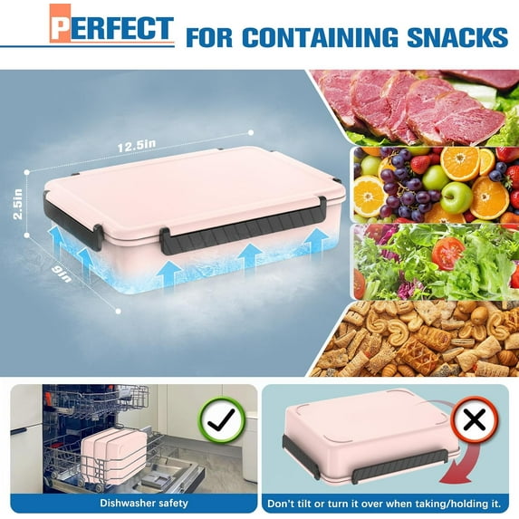 Chilled Portable Snackle Box Container Insulated Bag Keep Food Warm 12 ...