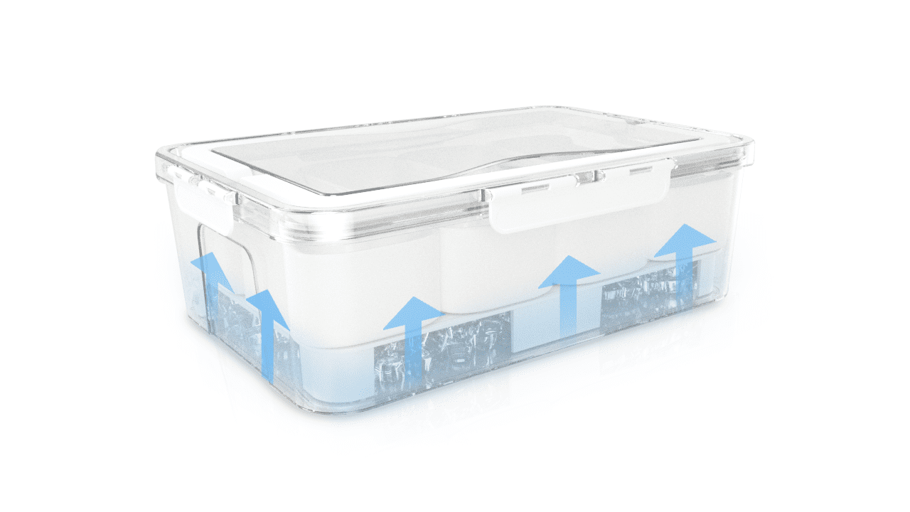 Chilled Portable Travel Charcuterie Snackle Box Container with Locking ...