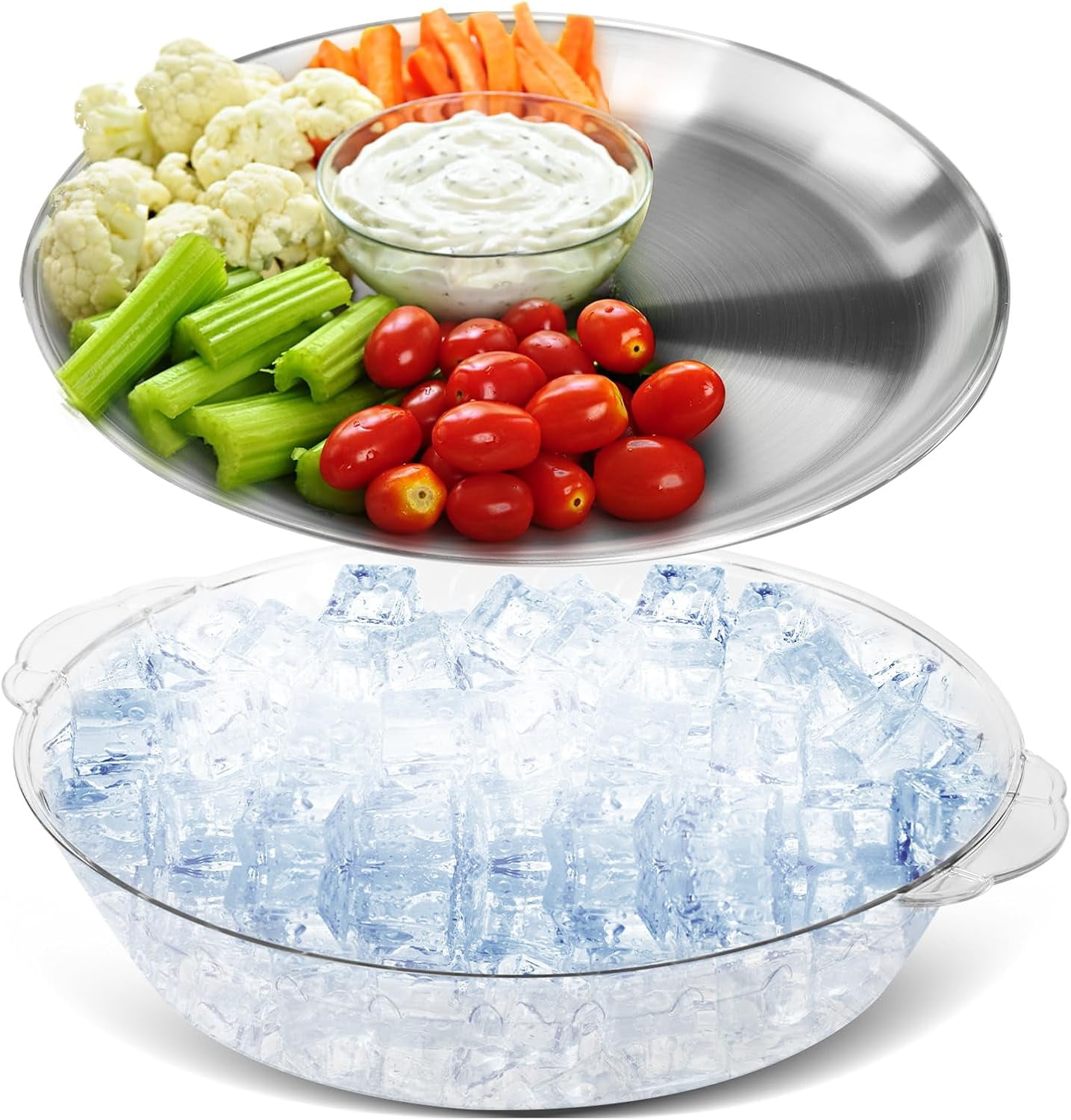 Chilled Serving Tray for Parties with Compartments Ice Chilled Party ...