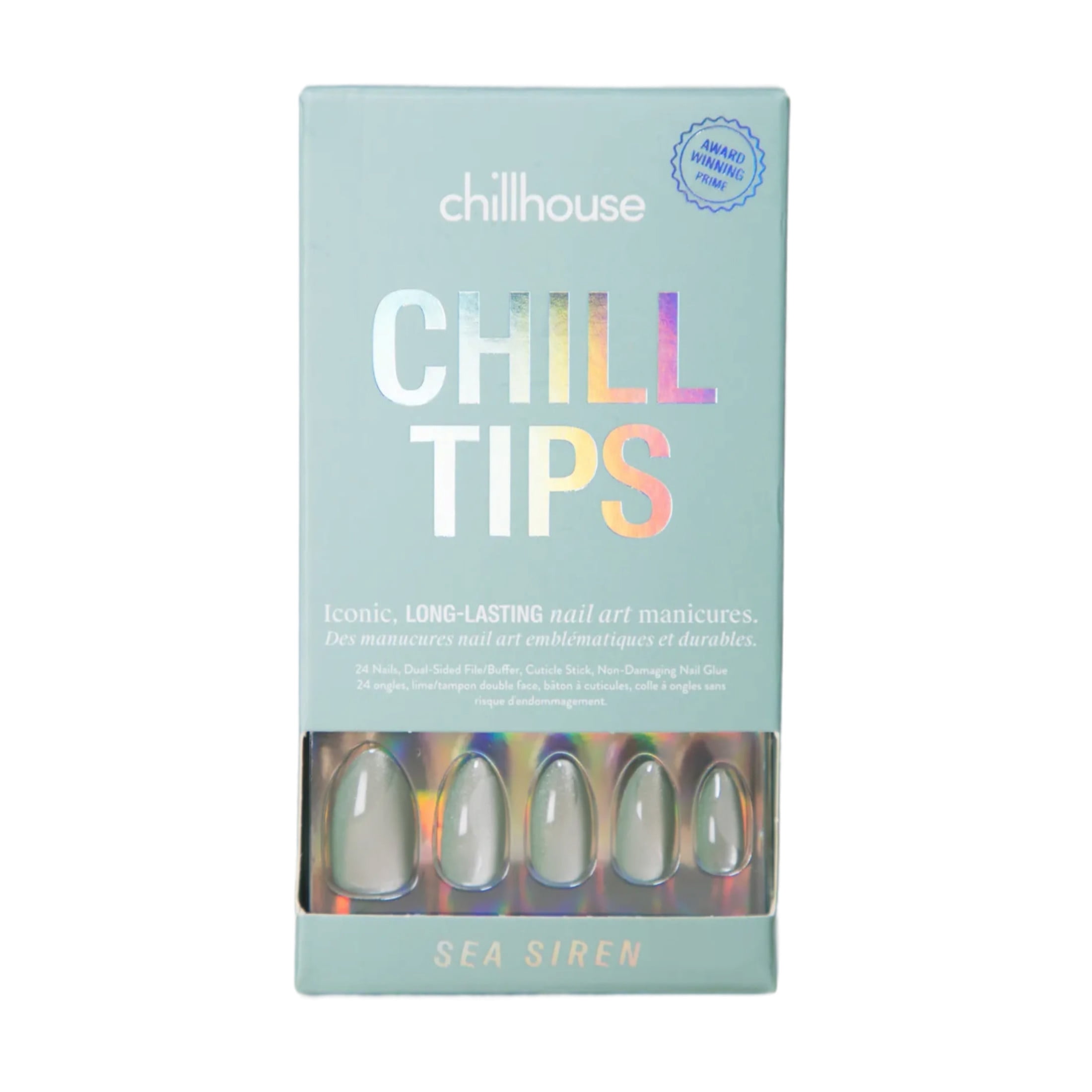 Chillhouse Chill Tips Press On Nails, Sea Siren, Almond Style, 30 Count ...