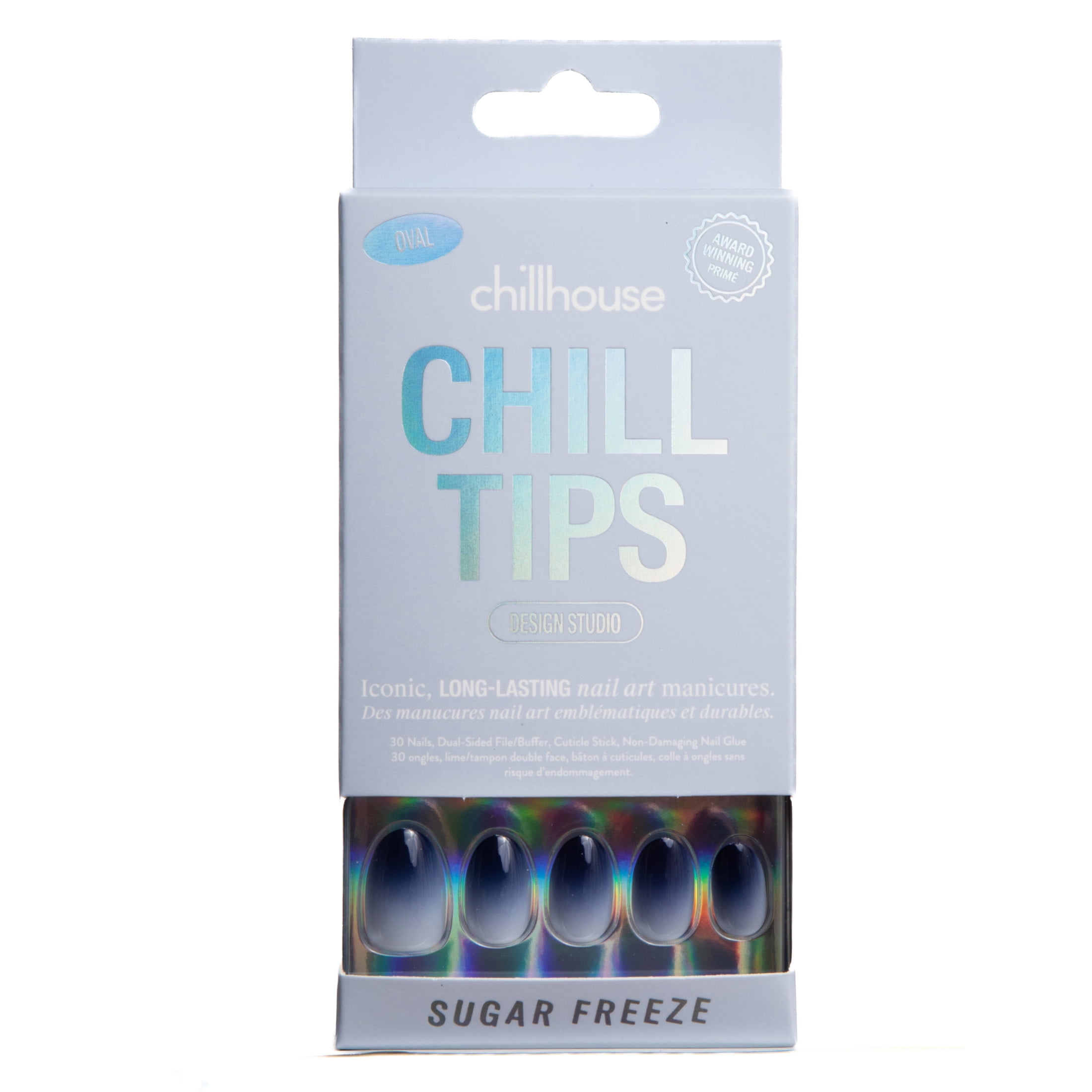 Chillhouse Chill Tips Press On Nails, Sugar Freeze, Oval Style, 30 ...