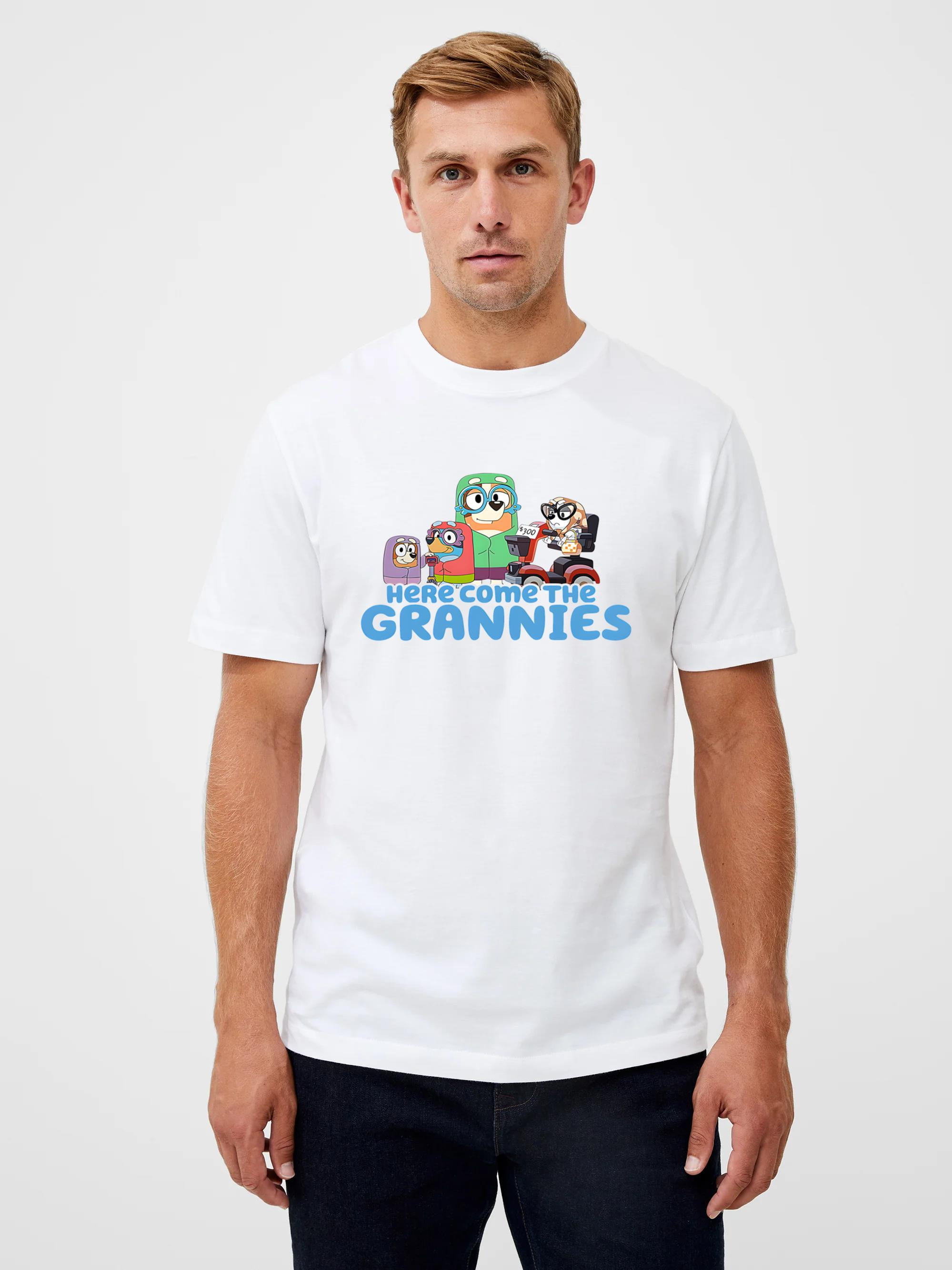 Chilli Bluey T Shirt Here Come The Grannies Cartoon Inspired Tee Mum ...