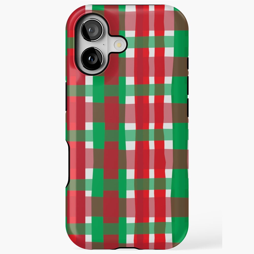 Chilli Check Red Green Plaid Pattern Case for iPhone 17 to 11 Pro Max ...