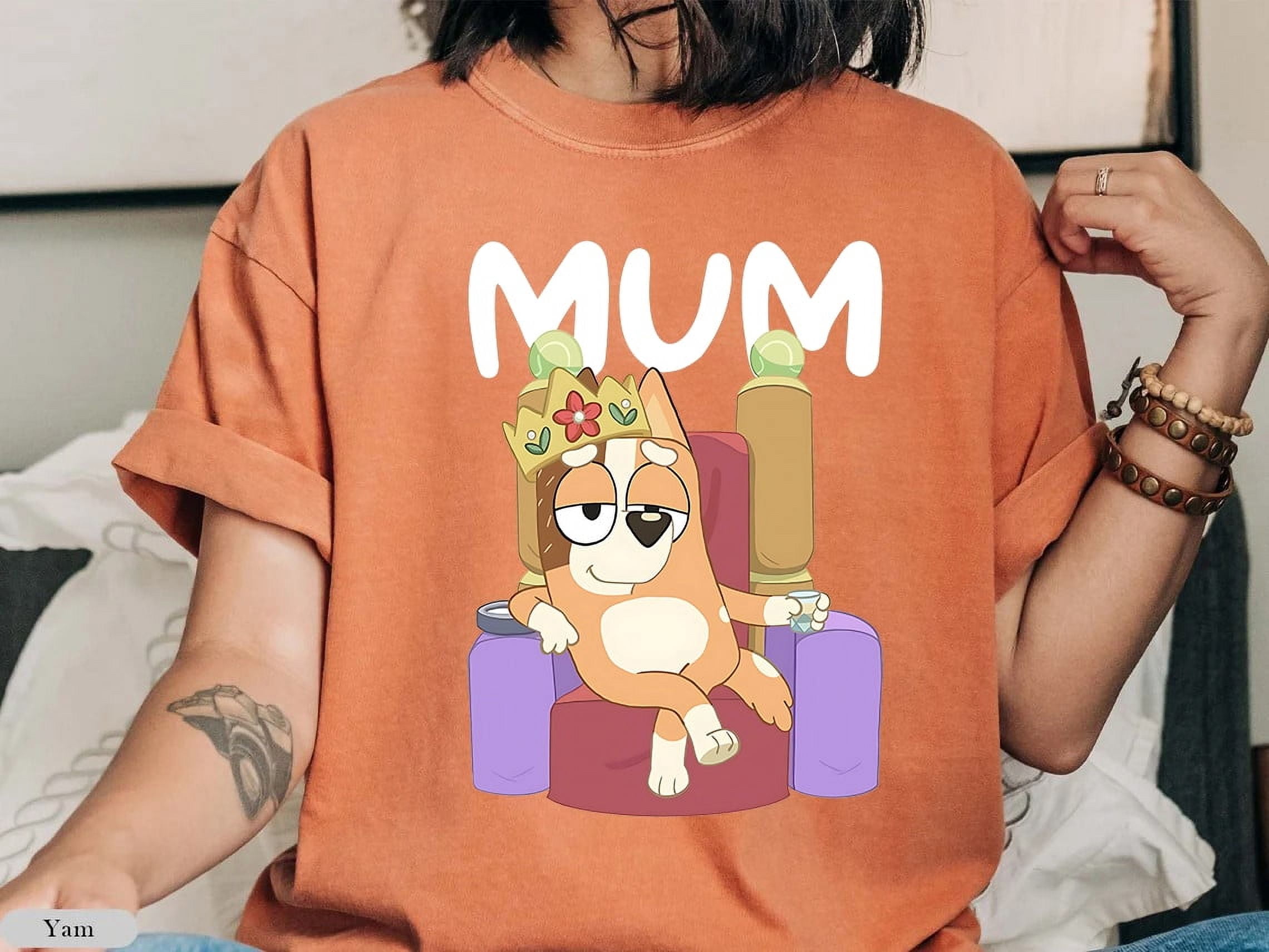 Chilli Heeler Bluey Mum Shirt Comfort Colors Shirt, Size Xl, Tee Ivory ...
