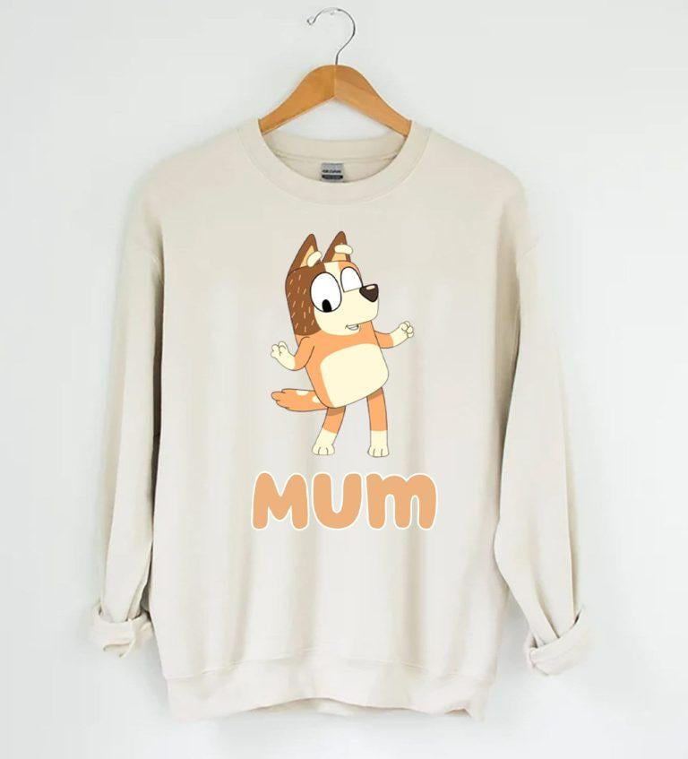 Chilli Heeler Mum Shirt Bluey Family Mom Tee Crewneck Sweatshirt, Size ...