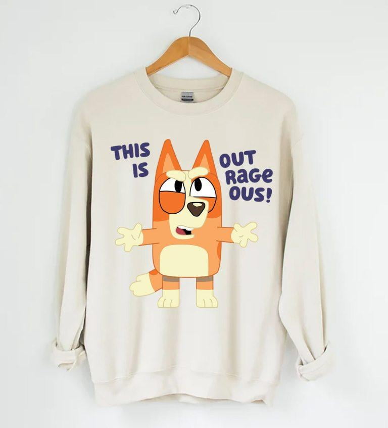 Chilli Heeler This Is Outrageous Shirt Bluey Family Birthday Tee ...