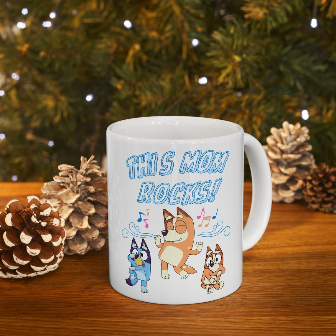 Chilli Heeler This Mom Rocks Mug, Bluey Mother's Day Gift, Gift for Mom ...