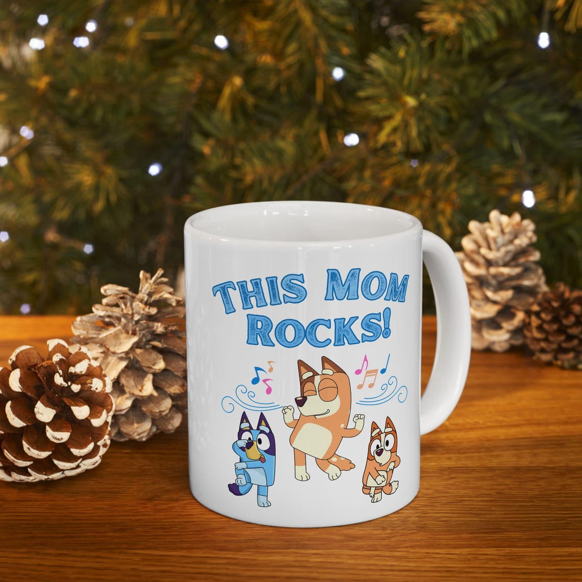 Chilli Heeler This Mom Rocks Mug, Bluey Mother's day gift, Bluey gift ...