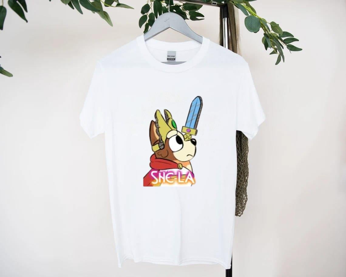 Chilli Heeler is Shela Fun Bluey Character Play Style T-Shirt, for men ...